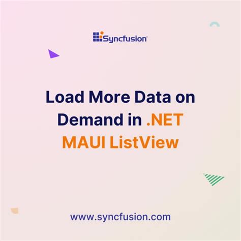 Video Syncfusion On Linkedin Maui Listview Lists Dotnetmaui