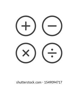 Basic Mathematical Calculation Sign Vector Icon Stock Vector Royalty Free