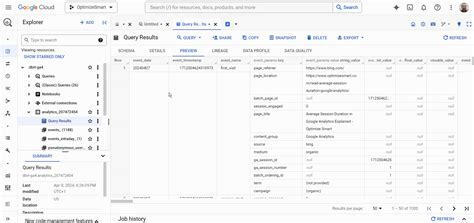 Understanding The Bigquery User Interface Optimize Smart