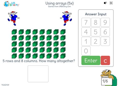Using Arrays 5x Multiplication Maths Games For Year 2 Age 6 7 By