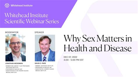 Why Sex Matters In Health And Disease YouTube