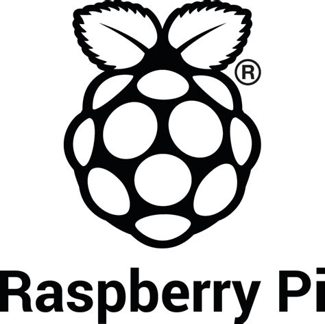 Download Rpi Logo Black Stacked Reg Screen Raspberry Pi Logo Black And White Clipart Png
