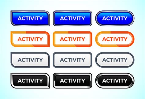 다양한 모양과 색상의 활동 버튼 세트 모바일 앱 및 웹사이트 Ui 디자인에 적합합니다 0명에 대한 스톡 벡터 아트 및 기타 이미지 0명 가상현실 광고 Istock