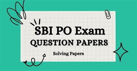 Download Sbi Po Previous Year Question Papers
