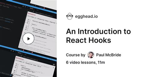 Online Course An Introduction To React Hooks From Egghead Io Class Central