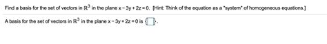 solved find a basis for the set of vectors in r3 in the