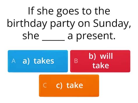 First Conditionals 1 Quiz