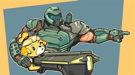 Doomguy And Isabelle Know Your Meme