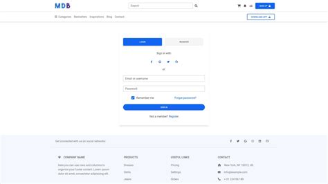 MDBootstrap Snippets Material Design For Bootstrap