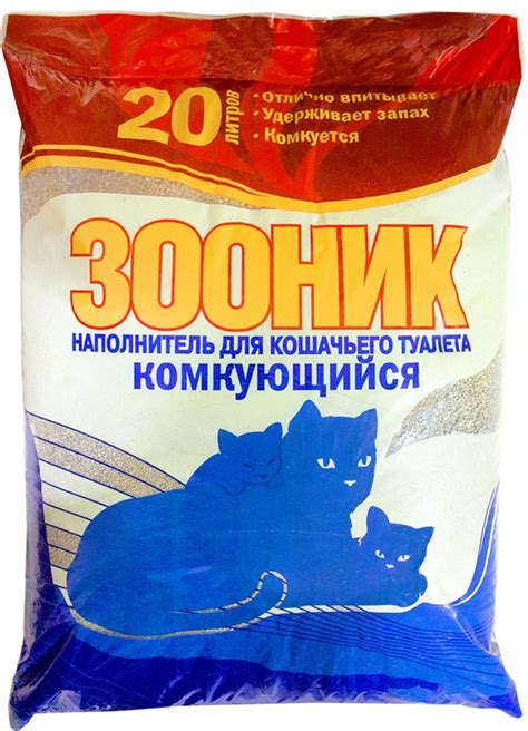 Наполнитель для кошачего лотка Комкующийся 20л Зооник купить с доставкой по выгодным ценам