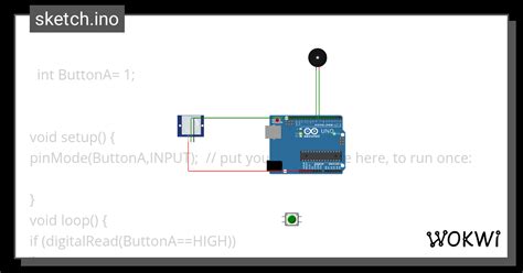 Button Control Buzzer Wokwi Esp32 Stm32 Arduino Simulator