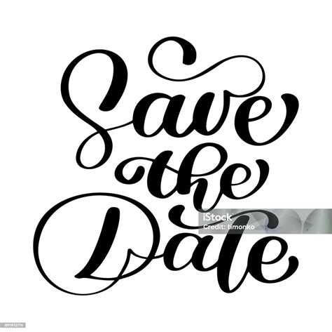 결혼식에 대 한 문자 날짜 텍스트 서 벡터를 저장 하거나 사랑 카드 붓글씨 얼굴 사진 오버레이 티셔츠 인쇄 전단지 포스터 디자인 베개 결혼식에 대한 스톡 벡터 아트 및 기타