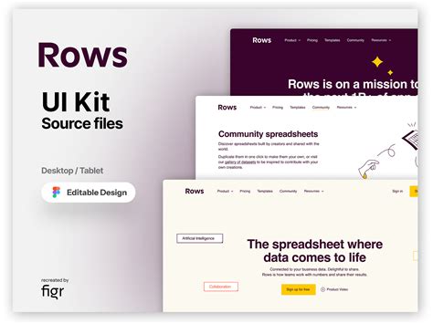 Rows Web Ui Recreated By Figr Design On Dribbble