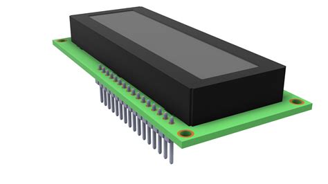 2x16 Character Lcd Stn Gray Display K1z With Side Pure Green Backlight