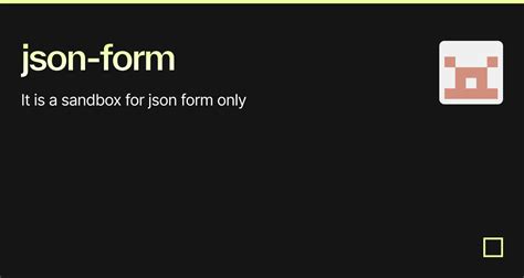 Json Form Codesandbox Json Form Codesandbox
