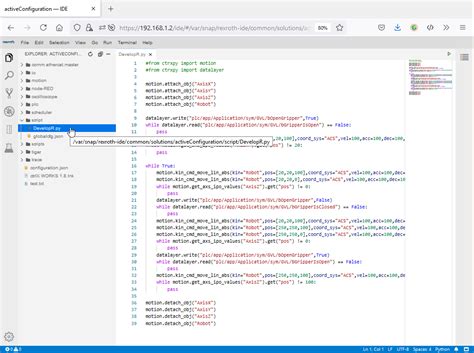 Graphical And Textual Python Programming For Pick And Place Using Ide App