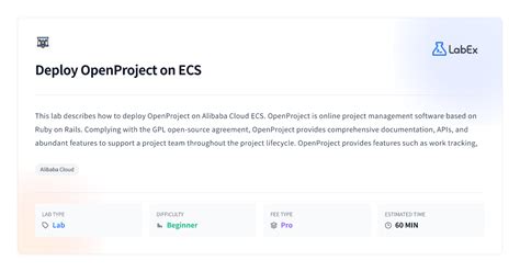 Deploy Openproject On Ecs Labex