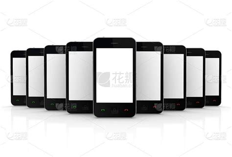 带有触摸屏的现代手机。素材 花瓣网