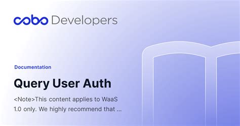 Query User Auth Developer Hub