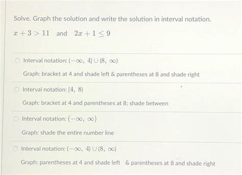 Solved Solve Graph The Solution And Write The Solution In