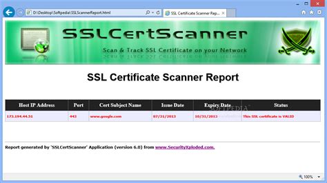 Sslcertscanner Portable Download Softpedia