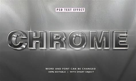 Premium Psd Chrome Editable Text Effect