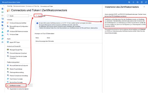 Installieren Des Microsoft Intune Certificate Connector Microsoft Intune Microsoft Learn
