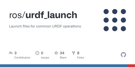 Github Ros Urdf Launch Launch Files For Common Urdf Operations