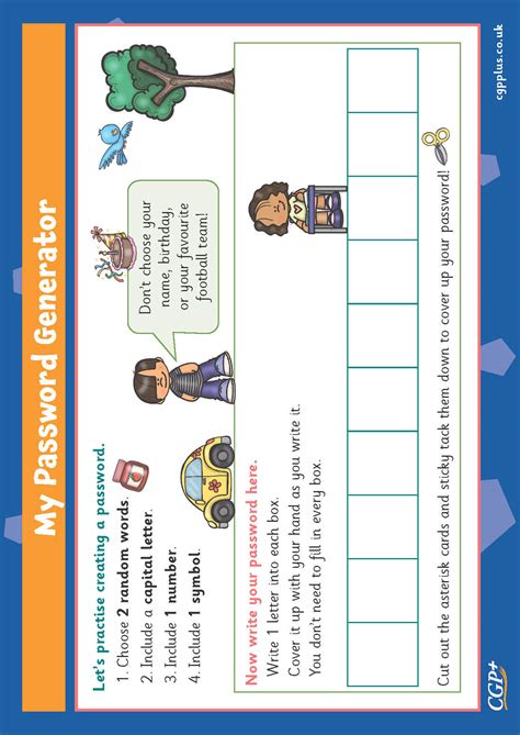 My Password Generator Years 1 2 Cgp Plus