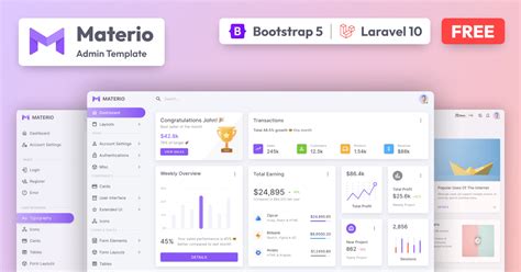Materio Dashboard Free Laravel ThemeSelection