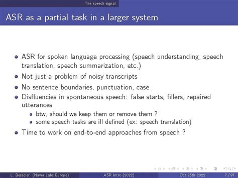 自动语音识别 简介、当前趋势和有待解决的问题，97页slides 专知vip