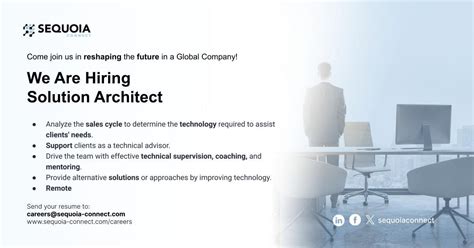 Sequoia Connect On Linkedin Solution Architect 0c546 Sequoia Connect