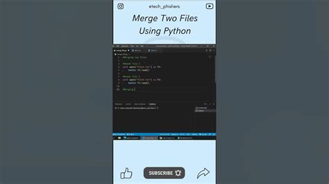 Merge Two Files Using Python 🤩🔥 Youtube