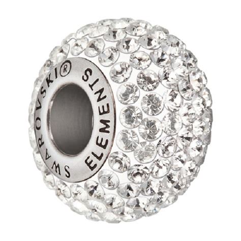 Swarovski Becharmed Pave Large Hole Bead 14mm Crystal Pandora Style