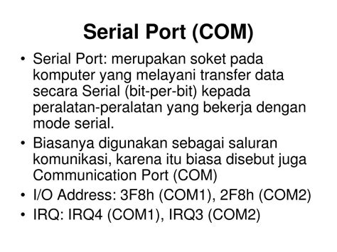 PPT Input Output Port PowerPoint Presentation Free Download ID 5979705