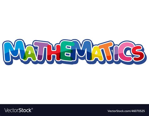 Colourful Mathematic Banner Isolated Royalty Free Vector