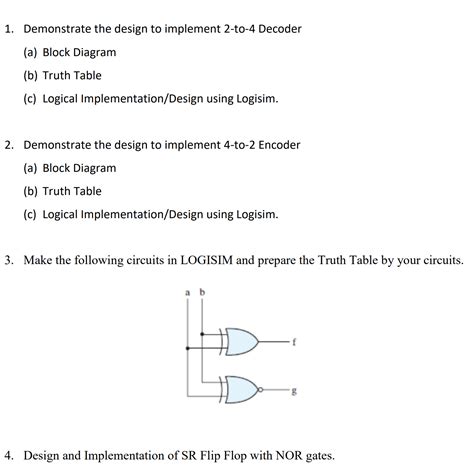 Solved Q1 Demonstrate The Design To Implement 2 To 4 Chegg Com