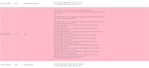 Php Gii In Yii 11 Not Working In Mac Showing Error Error 500 Only The First Byte Will Be