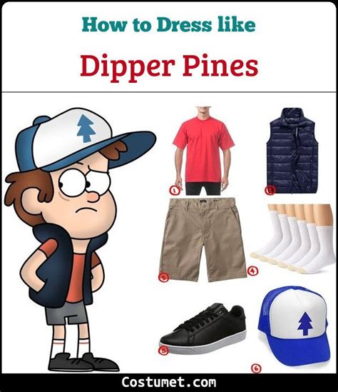Gravity Fall S Dipper Pines Costume For Cosplay Halloween Artofit