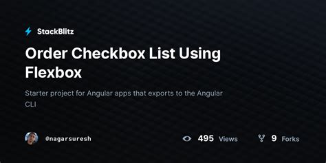 Order Checkbox List Using Flexbox Stackblitz