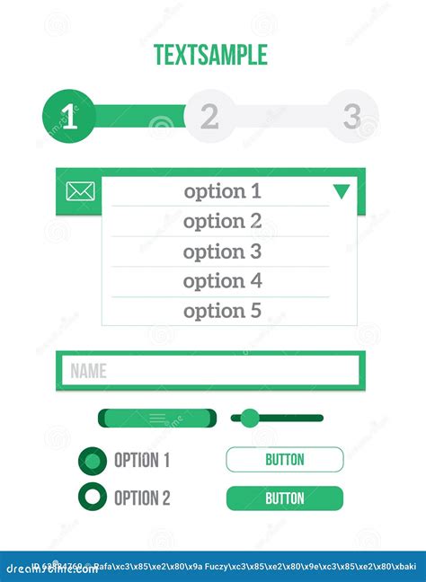 Vector Ui Elements Set Stock Vector Illustration Of Bizarre 63884769