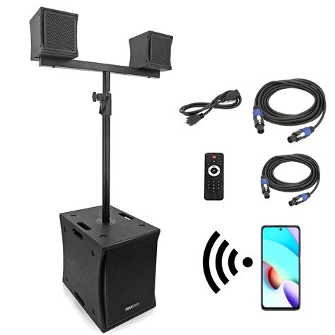 Pyle Line Array Column Speaker Professional And Compact Sound System With X Subwoofer