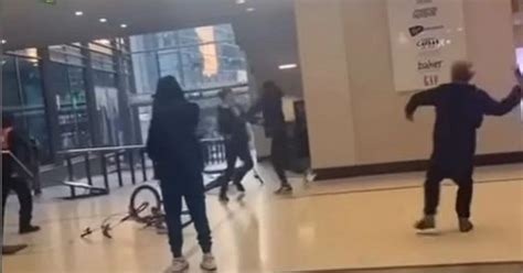Manchester Arndale Brawl Caught On Camera As Cackling Youths Hurl Objects And Trade Blows