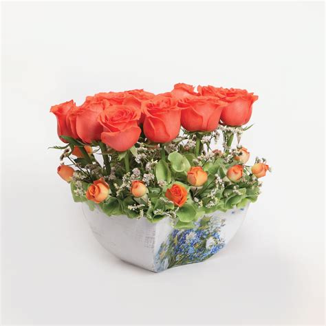 Arreglo De Rosas Coral Floreria Bahia