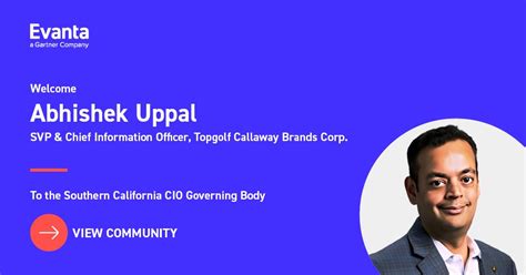 Excited To Introduce Abhishek Uppal Uppal The Newest Member Of The Evanta A Gartner Company