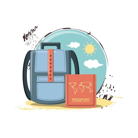 Premium Vector Travel Vacations Set Icons