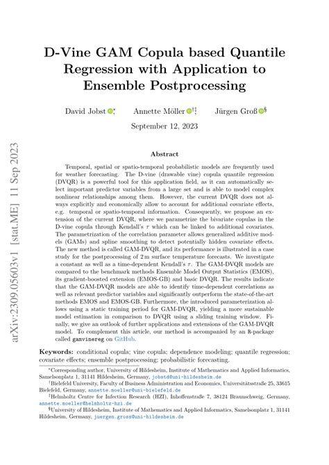 Pdf D Vine Gam Copula Based Quantile Regression With Application To
