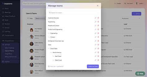 Creating And Using Sub Teams Leapsome