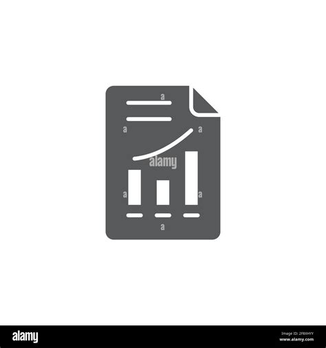 Document With Graph Chart Icon Isolated On White And Black Background