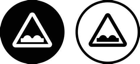 Bumpy Road Icon Set In Two Styles Isolated On White Background Rough